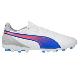 Puma King Match MG Herren Fu&szlig;ballschuhe Wei&szlig;