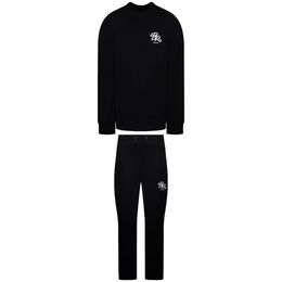 Born Rich Asten Crew Herren Schwarz Trainingsanzug