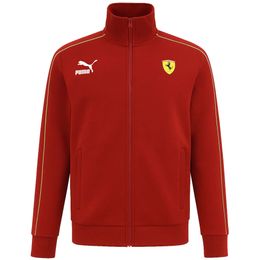 Puma x Scuderia Ferrari Renn Ikonische Herren Dunkelrote Trackjacke