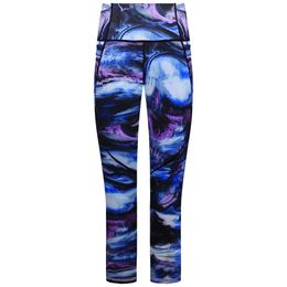Sweaty Betty Power Pro Workout Damen 7/8-Leggings mit blauem Aufdruck