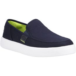 HEYDUDE Sunapee Canvas 100% Baumwolle Herren Navy/Wei&szlig; Loafers