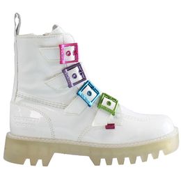 Kickers Kicker x Konfetti -Publikum Kizzie H&ouml;her Damen wei&szlig;e Stiefel