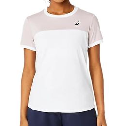asics Court Damen Wei&szlig; Tennisoberteil
