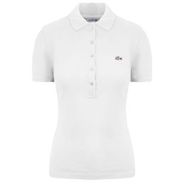 Lacoste Slim Fit Damen Wei&szlig;es Polo-Shirt