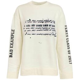 Puma x Rihanna Fenty Grafik Damen Pullover Off-White