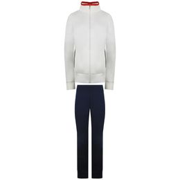 Champion Einfarbig Damen Trainingsanzug Wei&szlig;/Marineblau