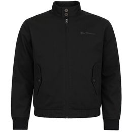 Ben Sherman Signature Herren Schwarze Harrington-Jacke