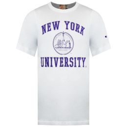 Champion New York University Herren Wei&szlig;es T-Shirt