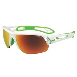 C&eacute;b&eacute; C&eacute;b&eacute; S Track M Polycarbonat Sonnenbrille Wei&szlig;/Gr&uuml;n