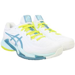 asics Court FF 3 Damen Wei&szlig;e Tennisschuhe