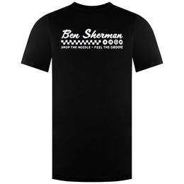 Ben Sherman Gef&uuml;hl den Groove Herren schwarzes T-Shirt
