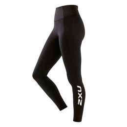 2XU neue H&ouml;hen Komprimierung Damen schwarze Hi-Rise-Strumpfhosen