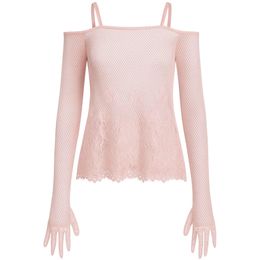 Puma x Rihanna Fenty Ball Mesh Schn&uuml;r-Top f&uuml;r Damen in Pink