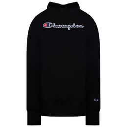 Champion Schriftzug Logo Herren Schwarz Hoodie