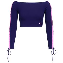 Puma x Rihanna Fenty Laced Sleeve Damen Marineblau Crop-Top