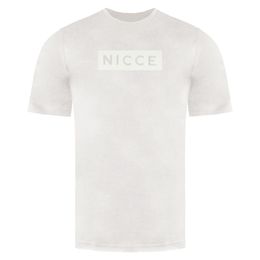 Nicce Short Sleeve Crew Neck Beige Herren Baumwollpeak T-Shirt 0211 K002 0741