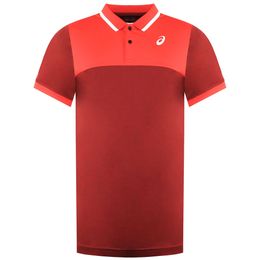 asics Court Herren Rot Tennis Poloshirt