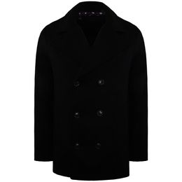 Ben Sherman Schlichter Herren Schwarz Mantel