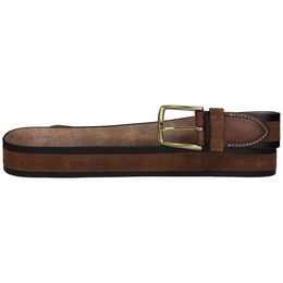 Hackett Inlay Leder Wildleder Herren G&uuml;rtel Braun