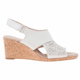 Clarks Lafley Joy Womens Wei&szlig;e Keile