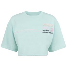 Puma x Rihanna Fenty Crew Damen Mint K&uuml;rzes T-Shirt