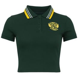 Puma x Rihanna Fenty Kurz&auml;rmliges Damen Polo-Shirt in Dunkelgr&uuml;n