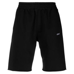 Schwarze Sweatshorts im Off-White-Scribble-Design