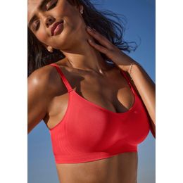 Nuance by Lascana Damen BH ohne B&uuml;gel ohne st&ouml;rende N&auml;hte, kirschrot, Gr&ouml;&szlig;e S (38)