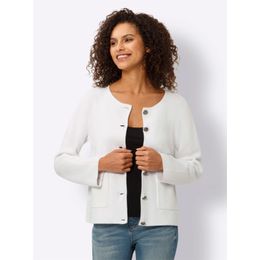 Heine Damen Feinstrickjacke, Wei&szlig;, Gr. 34, Strickjacken, 100% Baumwolle