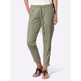 Heine Damen 7/8-Hose, Gr&uuml;n, Gr. 34, Chinos, Material: Baumwolle