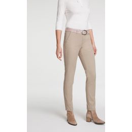 Heine Damen Hose, Grau, Gr. 48, Gerade Hosen, Material: Baumwolle