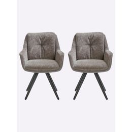 HEINE HOME Stuhl, Grau, Gr. H/B/T ca. 85/60/60 cm, Sessel & St&uuml;hle, Material: Metall