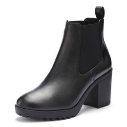 Vivance Chelseaboots, Schwarz, Gr. 39, Damen, Stiefeletten, Material: Leder