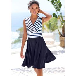 Lascana Sommerkleid, Wei&szlig;, Gr. 46, Damen, Strandkleider, Material: Polyester, Elasthan