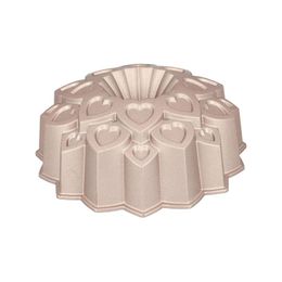 Birkmann Gugelhupfform Contoura, Gold, Metall, rund, 9 cm, antihaftbeschichtet, Backen, Backformen, Gugelhupfformen