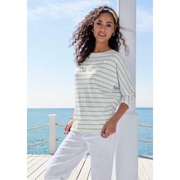 Vivance Damen 3/4-Arm-Shirt, Bunt, Gr. 40/42, 3/4 Arm Shirts, Material: Baumwolle