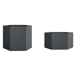 Tchibo - 2 Metall-Hochbeete - 1x77x100cm - anthrazit -