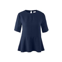 Tchibo - Bluse mit Volant - Damen - Gr. 38 - dunkelblau