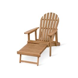 Tchibo - Adirondack Gartensessel mit ausziehbarem Fu&szlig;teil - 58,5x97x82,5cm - braun -