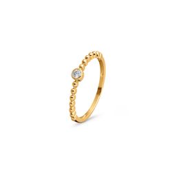 Tchibo - 375 Gold Ring Kugeln und Zirkonia - Damen - Gr. 19 - wei&szlig;