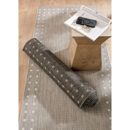 bonprix In- und Outdoor L&auml;ufer mit umlaufender Bord&uuml;re, grau, Gr.80x350 cm, Praktisch, dekorativ und vielseitig einsetzbar