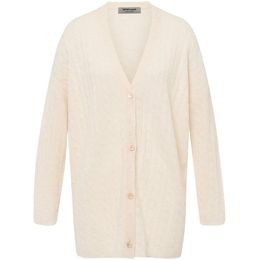 Peter Hahn - Long-Strickjacke aus 100% Kaschmir, beige, Gr. 46/48 - Kaschmir
