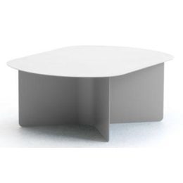 Leyform Beistelltisch, gro&szlig;, B 793 x T 590 x H 300 mm, Stahl lackiert, wei&szlig;/wei&szlig;