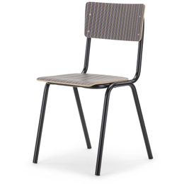Stuhl Colegio Gestreift / Schwarzgrau RAL 7021