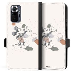 DeinDesign Xiaomi Redmi Note 10 Pro Handy Klapph&uuml;lle Handyh&uuml;lle aus Kunst Leder schwarz Flip Case Mickey Mouse Official Licensed Product Disney Sideflip mit 