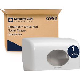 Kimberly-Clark Aquarius Toilettenpapierspender, f&uuml;r Doppelrollen, wei&szlig;