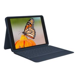 Logitech Rugged Combo 3 for Education Master Pack Tastatur und Folioh&uuml;lle f&uuml;r 10,2" Apple iPad, Classic Blue, QWERTZ DE