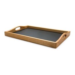 Tablett Kirschbaumholz mit Linoleumfl&auml;che