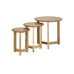 M&ouml;bel Kraft Beistelltische 3er-Set holzfarben Ma&szlig;e (cm): H: 50 &Oslash;: 50.0 &raquo; M&ouml;bel Kraft