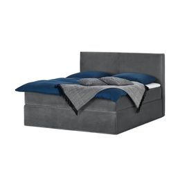 Boxi Boxspringbett 180 x 200 cm Boxi Classic grau Ma&szlig;e (cm): B: 180 H: 125 &raquo; M&ouml;bel Kraft